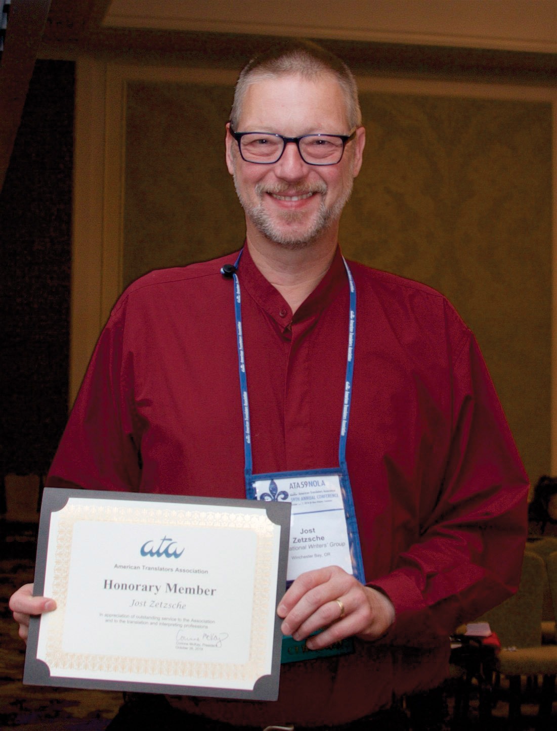 Jost Zetzsche Named ATA Honorary Member - American Translators ...