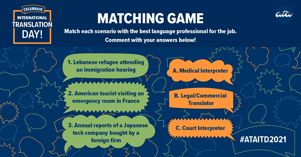 Play the Matching Game - American Translators Association (ATA)